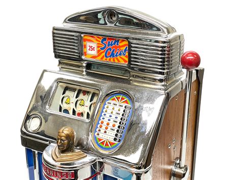 Lot Vintage Jennings 25c Light Up Sun Chief Slot Machine
