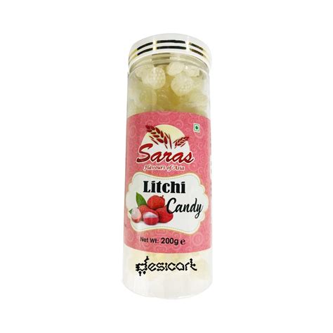 Saras Litchi Candy 200g