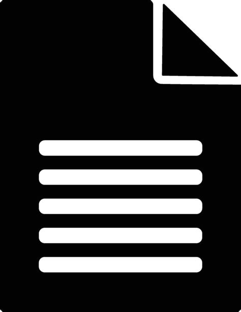 Document File Icon Simple Black And White Page Design 53087649 Vector