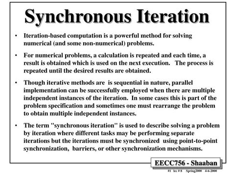 Ppt Synchronous Iteration Powerpoint Presentation Free Download Id6534046
