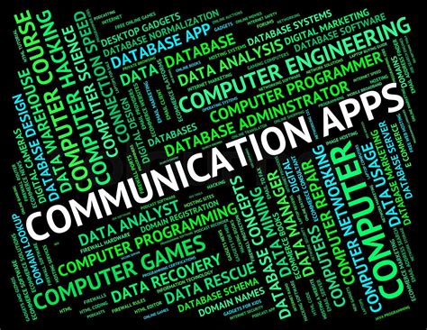 Communication Apps Represents Application Software And Communicate