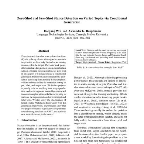 Zero Shot And Few Shot Stance Detection On Varied Topics Via