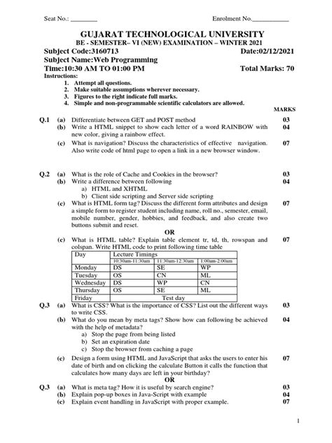 wp pyq pdf html world wide web