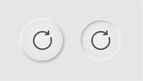 Premium Vector Refresh Button Icon In Neumorphism Style Icons For Business White Ui Ux Reload