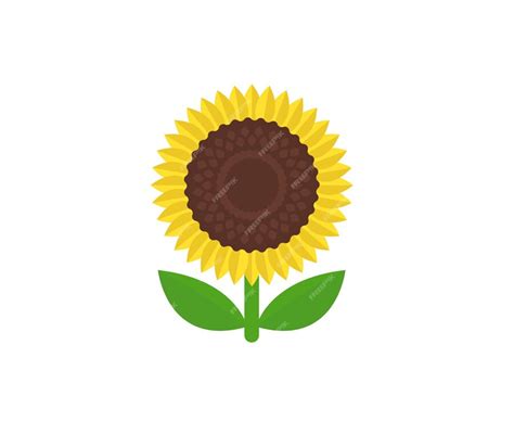 해바라기 벡터 고립 된 아이콘입니다 이모티콘 그림입니다 해바라기 벡터 이모티콘 프리미엄 벡터