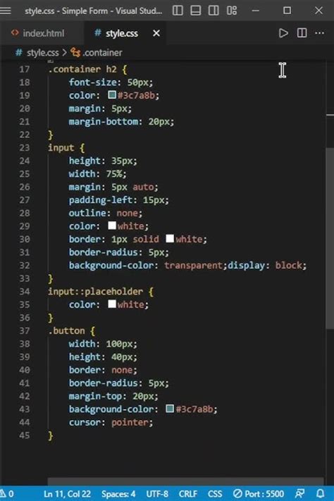 Simple Form Html And Css Youtube