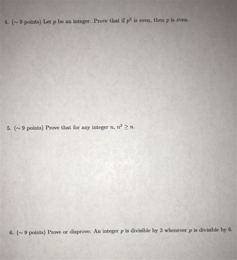 solved 4 9 points let p be an integer prove that if p