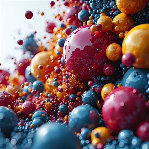 Premium Photo Colorful Rainbow Matte Balls Different Sizes Background