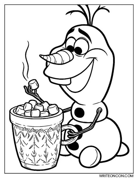 Olaf Printable Coloring Page
