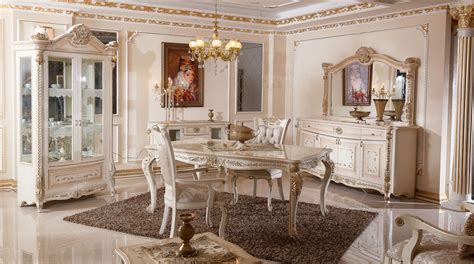 Casa Padrino Luxus Barock Möbel Set Weiß Beige Gold 1 Barock