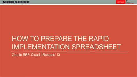 rapid implementation spreadsheets in oracle erp cloud pptx cloud