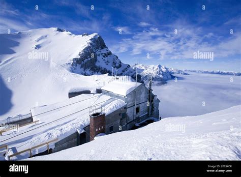 Inversion Layer Between Warm And Cold Air Winter In The Karwendel