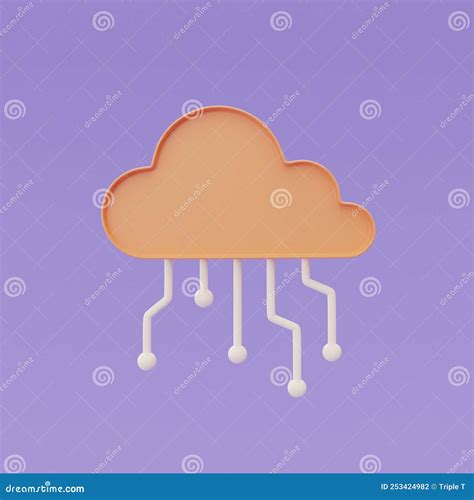 Cloud Computing Technology Symbol Online Data Storage For Business Network Concept 3d