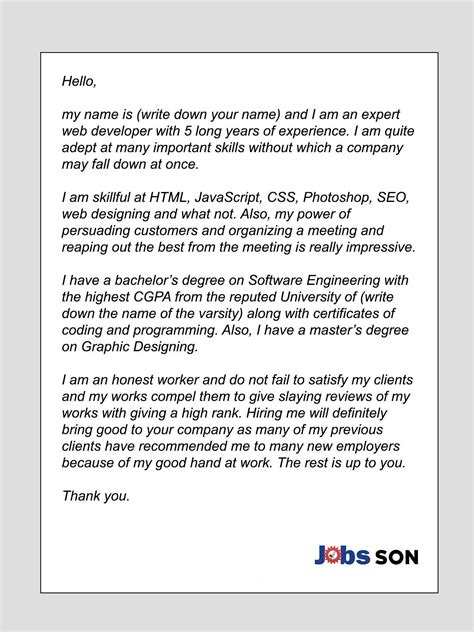 Web Developer Proposal Samples For Freelancer