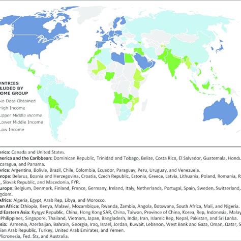 Countries Included In Study By World Bank Income Group Classification