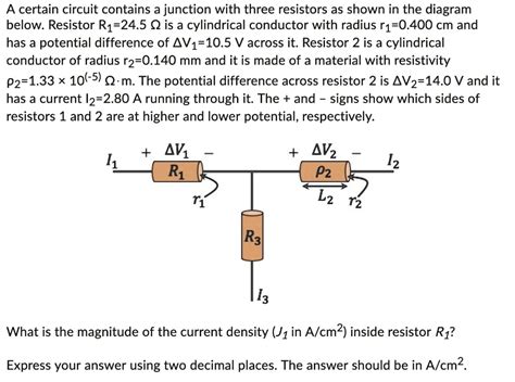 Solved A Certain Circuit Contains A Junction With Three Resistors As