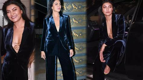 For The First Time Sushmita Sen Wears A Deep Neckline Pantsuit Actress Bold Look Goes Viral