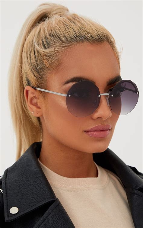 Black Fade Frameless Edged Sunglasses Fade To Black Accessories Shop