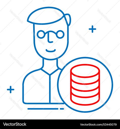 Data Scientist And Cloud Computing Royalty Free Vector Image