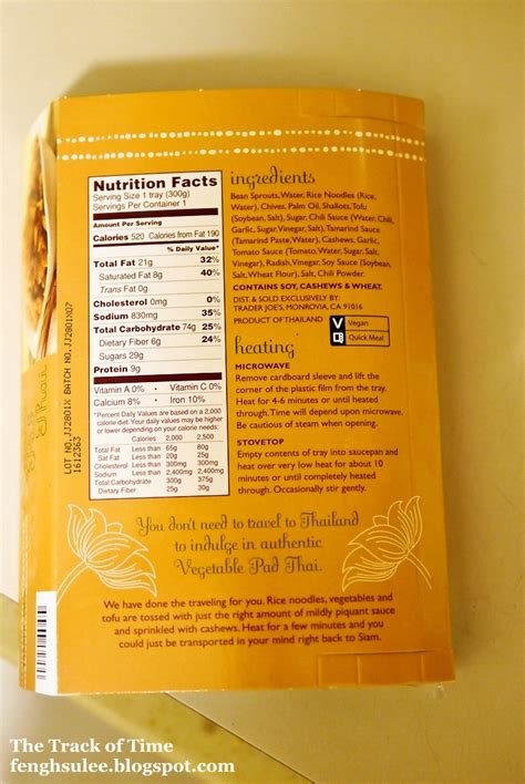 Trader Joes True Thai Vegetable Pad Thai The Track Of Time