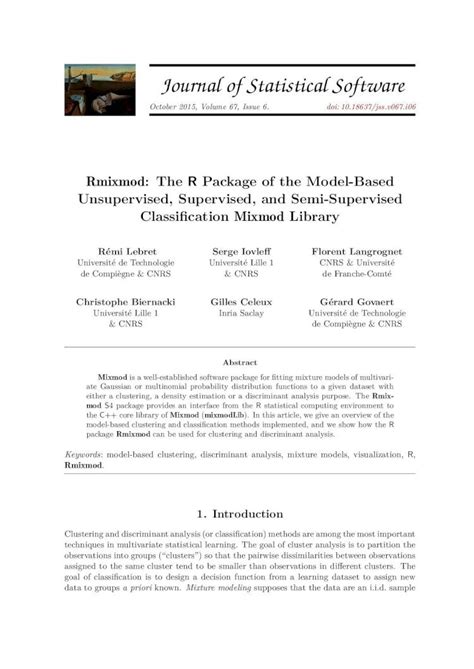 pdf the r packageofthemodel based unsupervised supervised andsemi