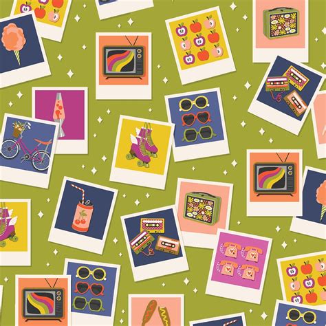 Polaroid Photo Cotton Fabric By The Yard East Coast Oh Snap Nostalgia
