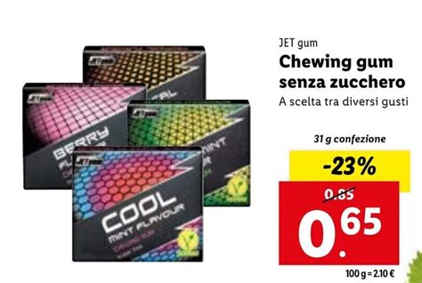 JET Gum Chewing Gum Senza Zucchero 31 G Offerta Di Lidl