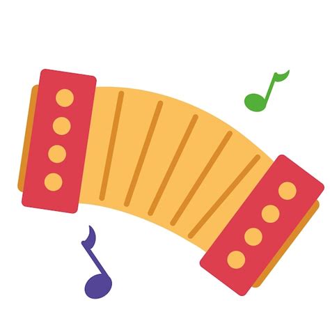Acordeón De Notas Musicales Vector Gratis