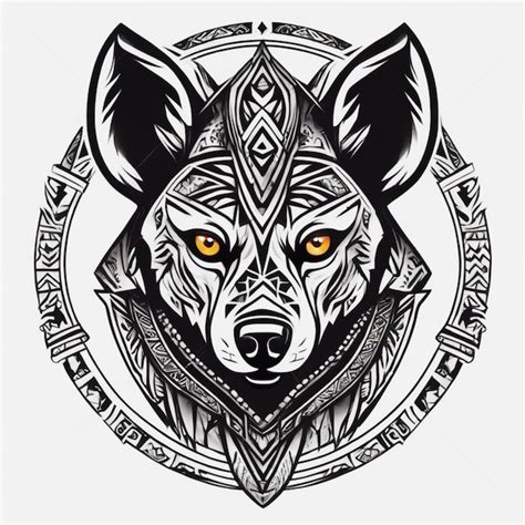 Premium Ai Image Tribal Hyena Majesty