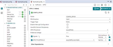 AM In Sysconfig What Is The Gpio Rx Parameter Arm Based Microcontrollers Forum