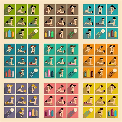 Concept Of Flat Icons With Long Shadow Sex Vector Ai Eps Uidownload