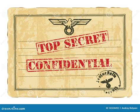 Old Secret Document Stock Vector Illustration Of Paper 10324492