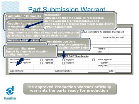 PPT Donaldson EMEA Supplier Quality Assurance PowerPoint Presentation ID