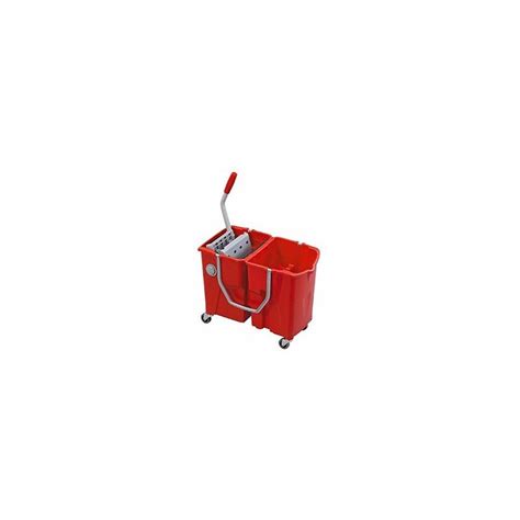 Chariot De Lavage 2x15L Avec Presse 1PC HYGIAL FR