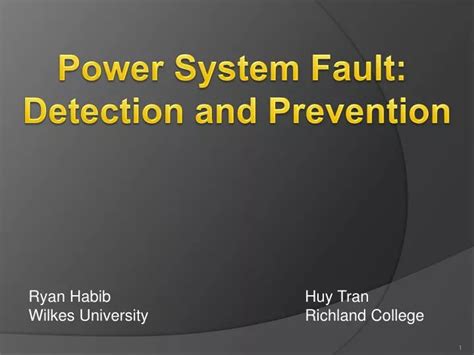 ppt power system fault detection and prevention powerpoint