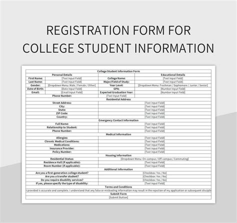 Free Personal Information Templates For Google Sheets And Microsoft