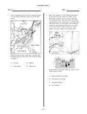 Geography Quiz Pdf Geography Quiz Name Date The Accompanying Map Shows The General