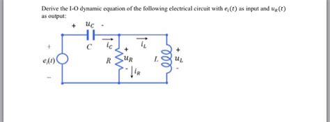 Solved Derive The I O Dynamic Equation Of The Following Chegg