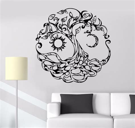 Vinyl Wall Decal Tree Of Life Celtic Symbol Moon Sun Day Night Stickers