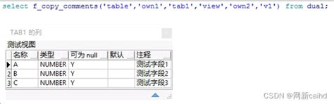 Oracle自定义实用函数（一）：快速复制表注释and字段注释oracle 复制表结构和注释 Csdn博客