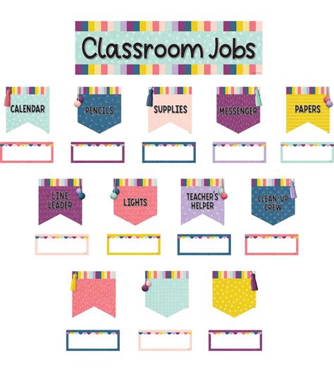 Oh Happy Day Classroom Jobs Mini Bulletin Board Set