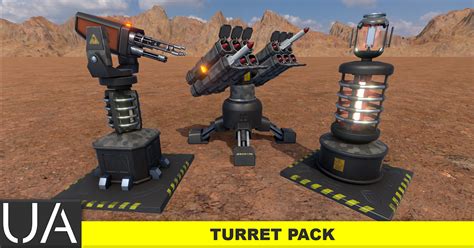 Turret Pack Rts 3d Weapons Unity Asset Store