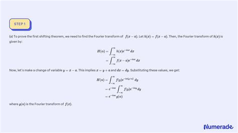 Solvedprove The Following Shifting Or Translation Theorems For Fourier