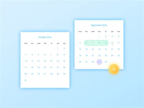 Date Picker UI PSD Design Freebiesjedi