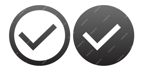 Premium Vector Check Mark Icon Button