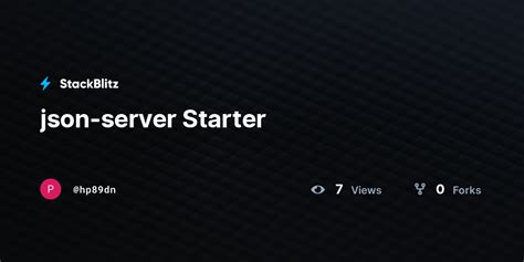 Json Server Starter Stackblitz