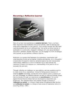 Becoming A Reflective Learner Becoming A Reflective Learner Pdf PDF4PRO