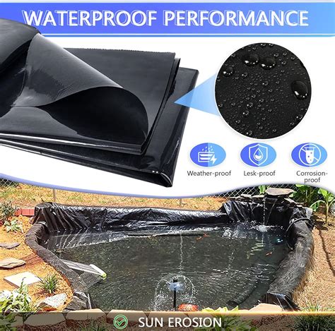 Buy Pond Liner X Ft Hdpe Rubber Liners Mil Uv Resistant Preformed Pond Liner Easy