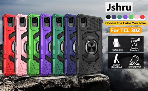 Jshru Compatible For Tcl 30z Phone Case With Ring Kickstand