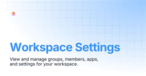 Workspace Settings Glue Guide